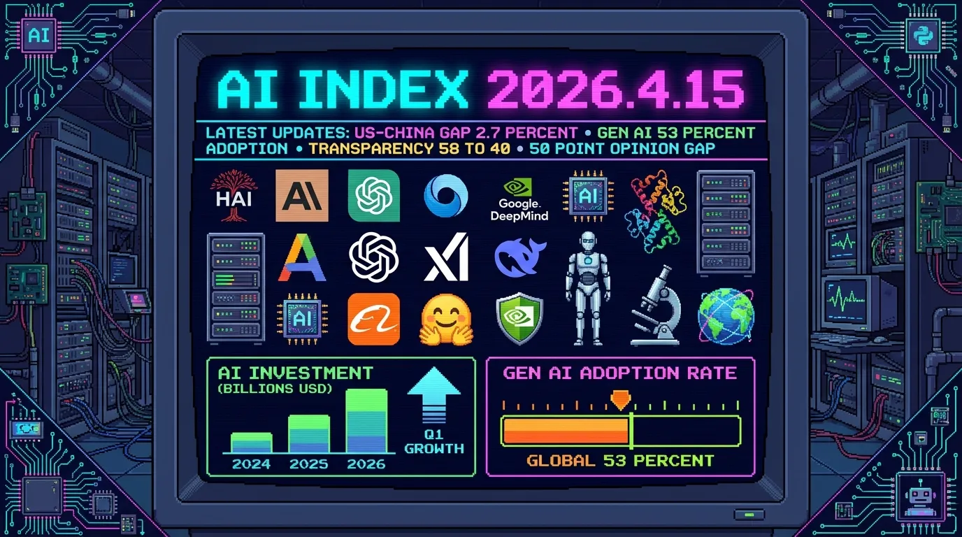 AIインデックス2026完全解説｜スタンフォードHAI全9章まとめ・米中2.7%差・生成AI53%普及・透明性急落 | 株式会社Awak ...